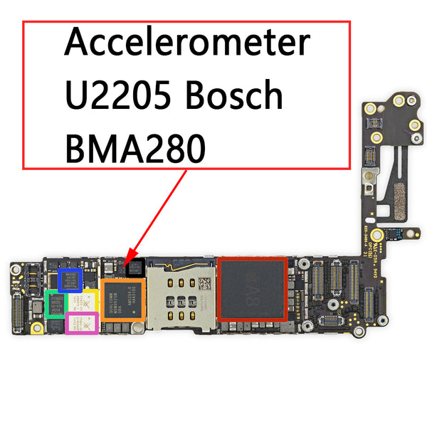 OEM iPhone 6 6Plus Accelerometer U2205 Bosch BMA280 | Myfixparts.com ...